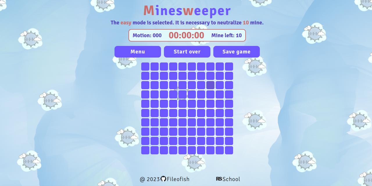 GitHub - Fileofish/minesweeper: Minesweeper game.