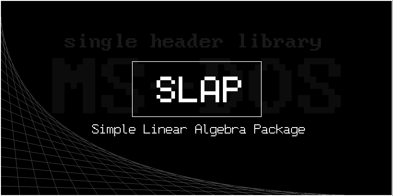GitHub - mrc-tech/SLAP: Simple Linear Algebra Package (SLAP)