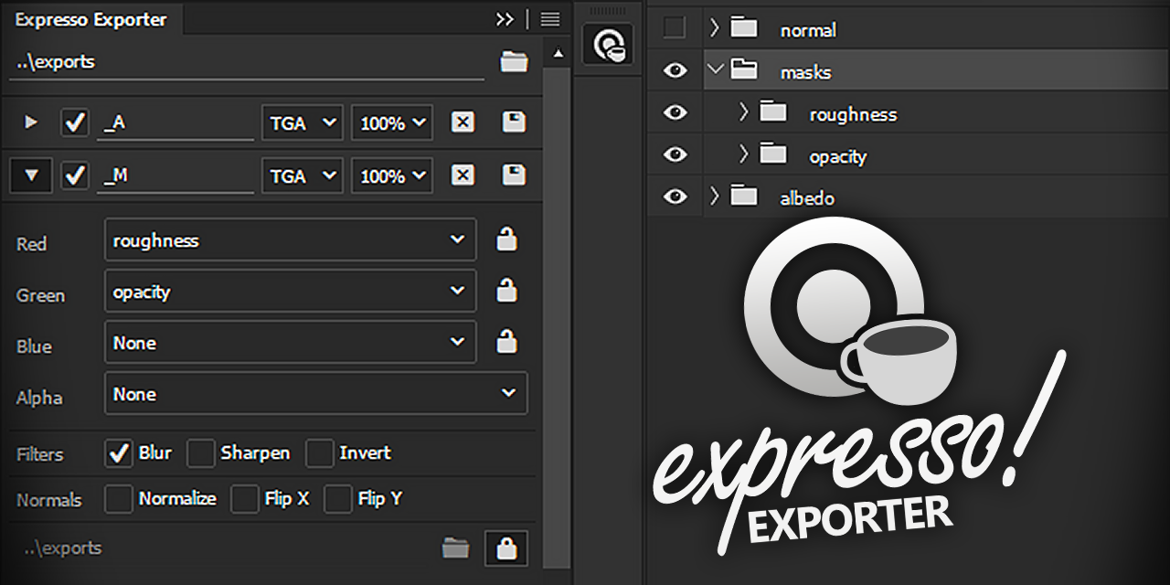 GitHub - fcamarlinghi/expresso: A Photoshop plugin that lets you quickly channel pack and export ...