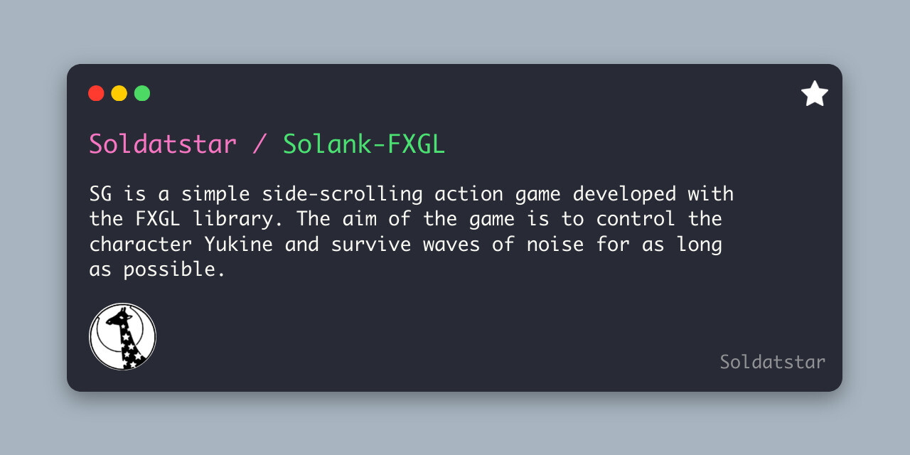 GitHub - Soldatstar/Solank-FXGL: SG is a simple side-scrolling action game developed with the ...