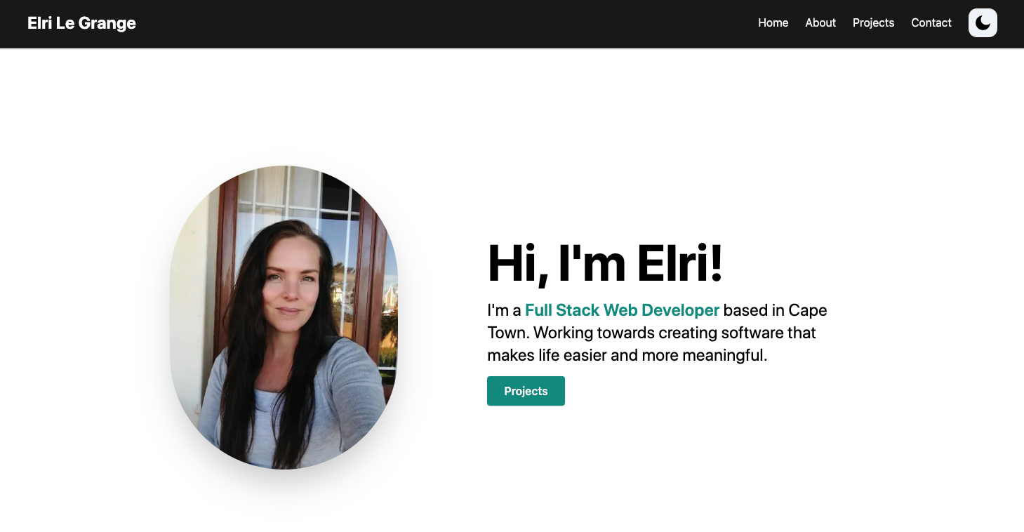 GitHub - Elri87/Portfolio---Next-Tailwindcss: Portfolio - build with Next