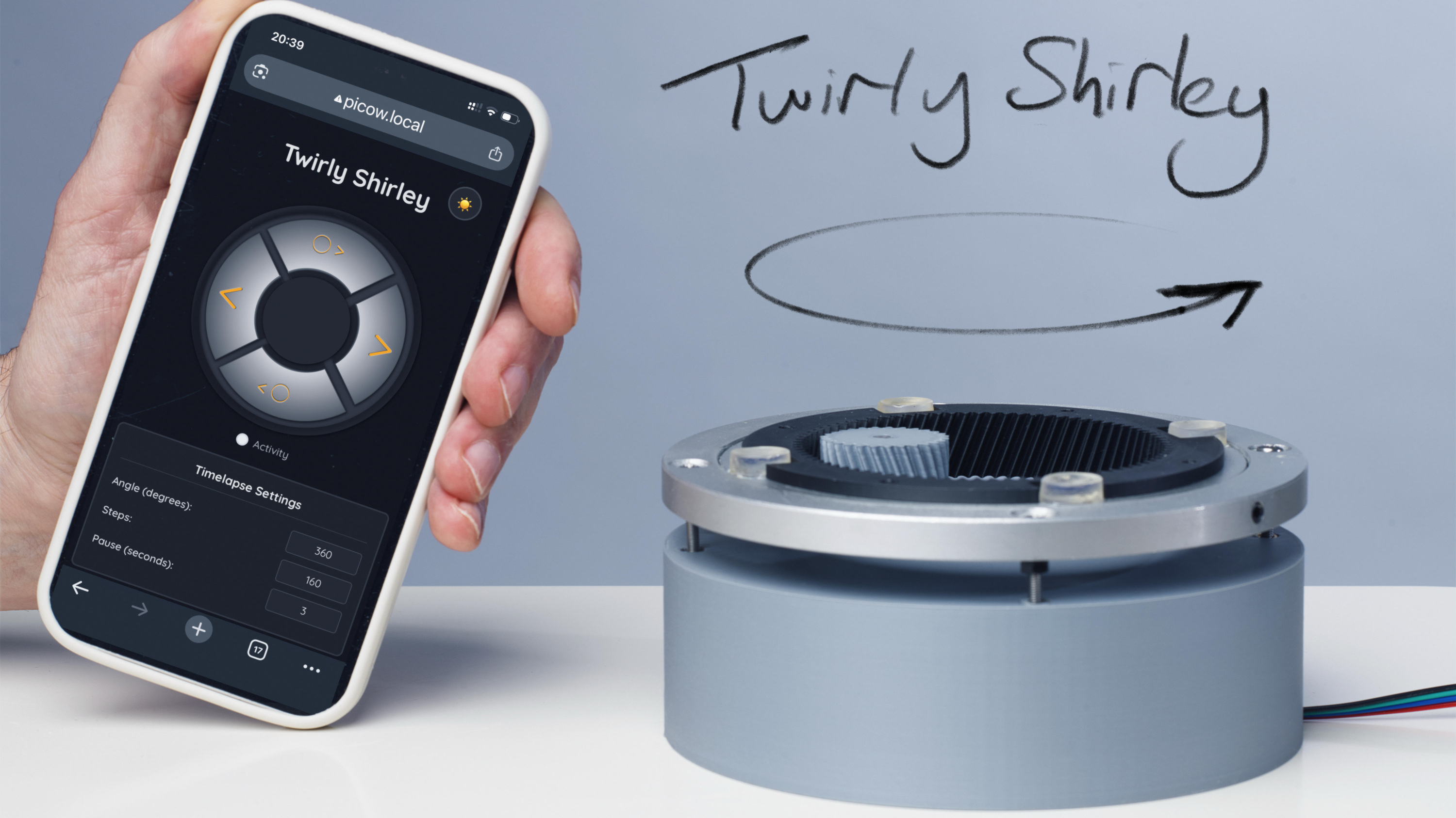 GitHub - veebch/twirly: DIY Remote control precision photography turntable using 3d printed gears