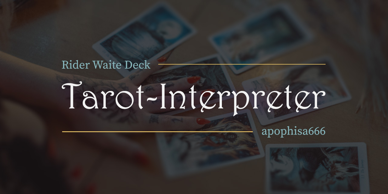 GitHub - apophisa666/tarot-interpreter: Ein kleiner Helfer für das Tarot-Karten-legen :-D Work ...