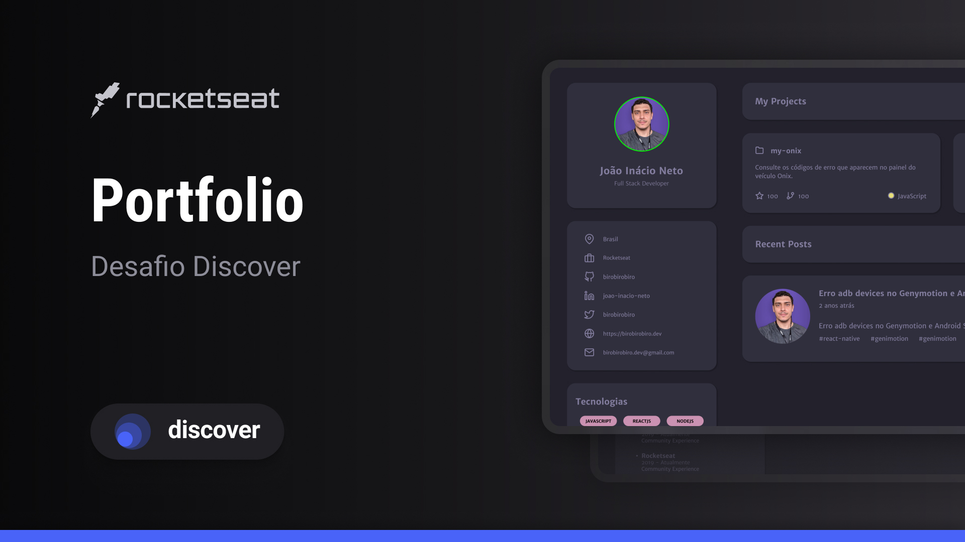 GitHub - ingritedaiane/portifolio_discover: Desafio Iniciante | Criar uma página web para que ...