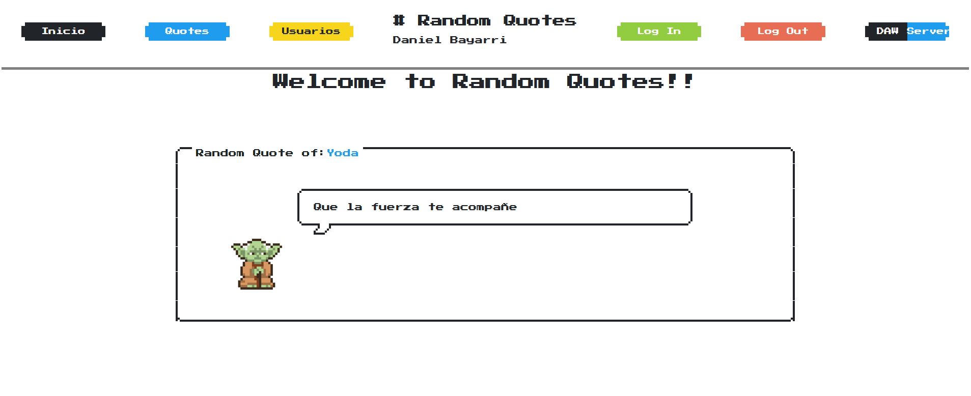 GitHub - DanielBayarri/Random-quote: Programa hecho con symfony y Mysql, crud para la muestra de ...