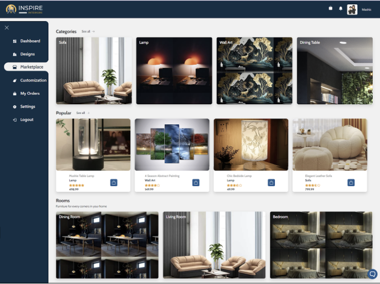 GitHub - Mashi-Abeywickrama/Inspire_Interiors: Third year group project