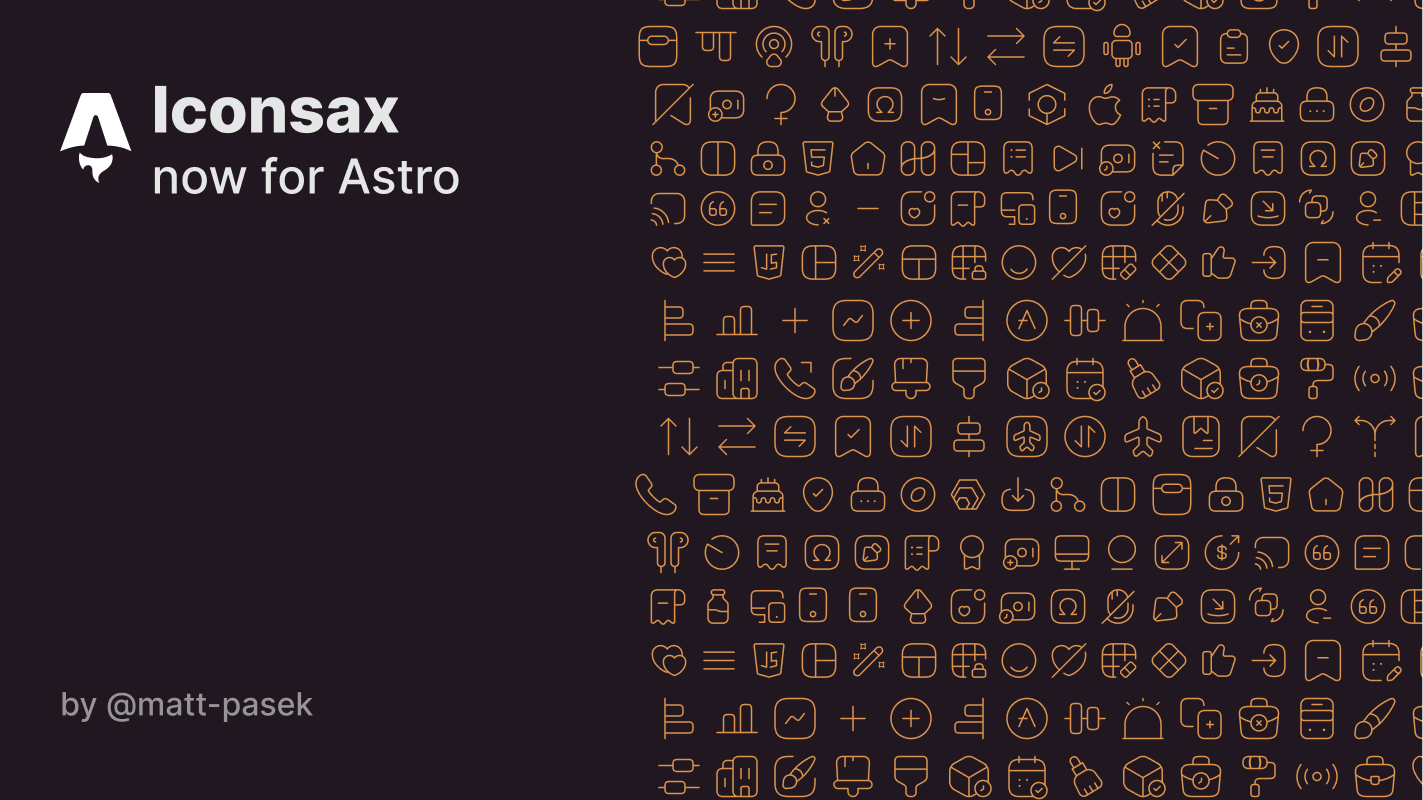 GitHub - matt-pasek/iconsax-astro: iconsax iconpack for Astro framework
