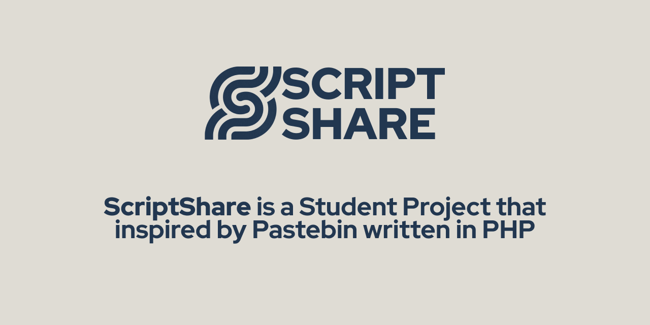 GitHub - its0din-ai/scriptshare: ScriptShare is a Student Project that inspired by Pastebin ...