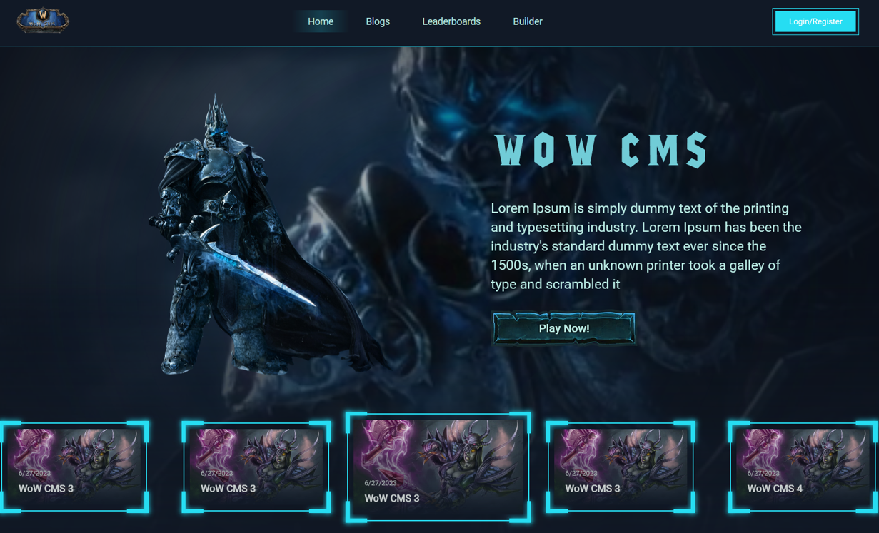 GitHub - NeuronCore/WoW-CMS: WoW-CMS is a free, open-source WOW content management system. WOW's ...