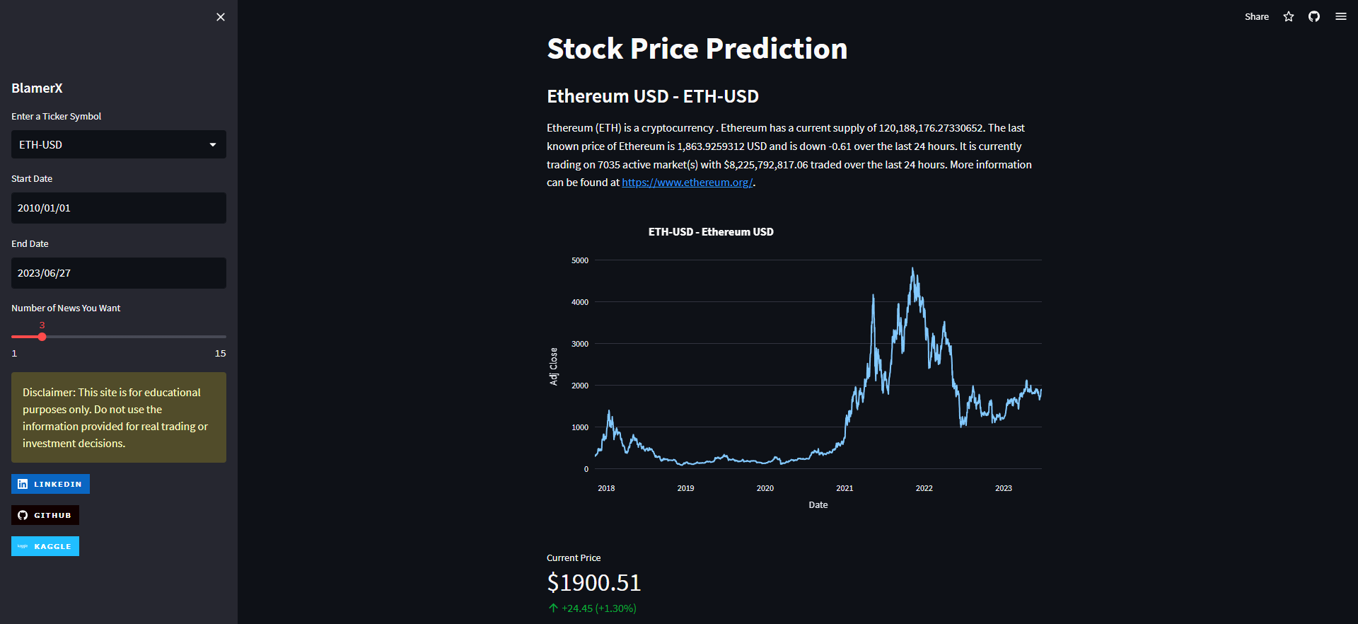 GitHub - BlamerX/Stock-Price-Prediction-WebSite: App That give a ...