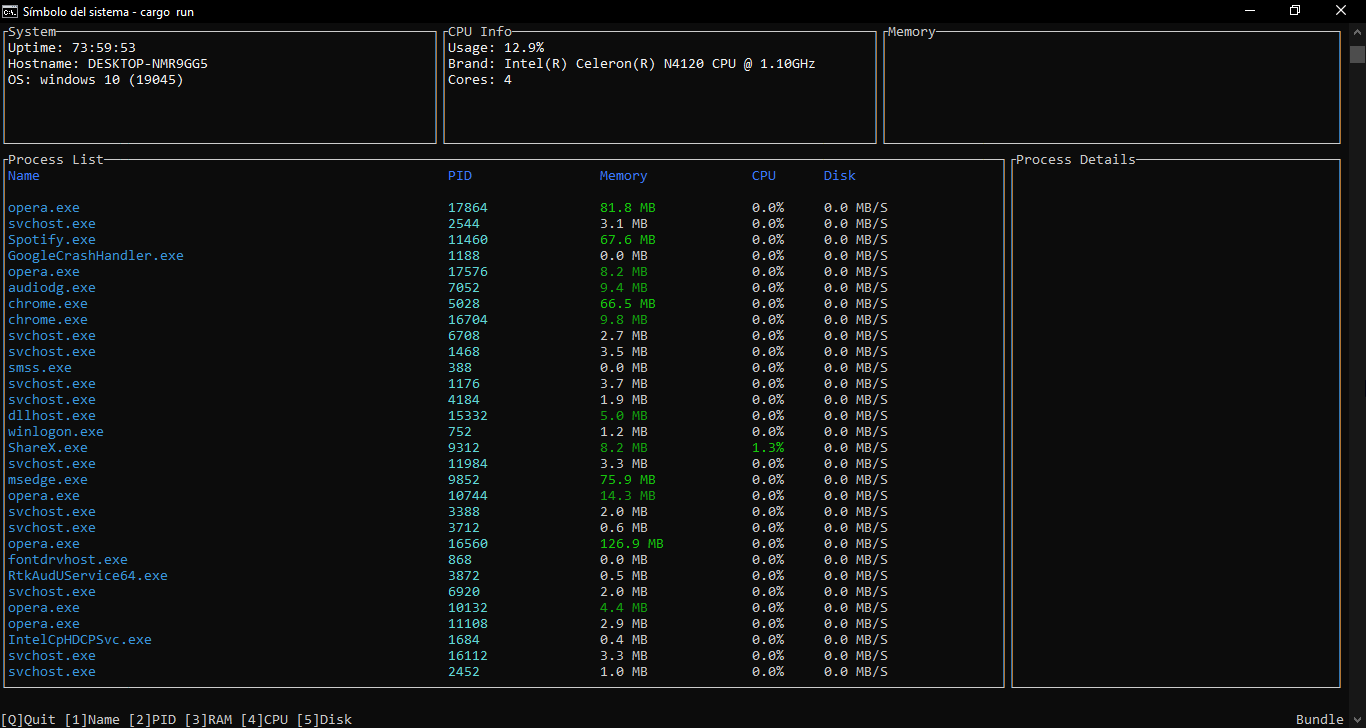 GitHub - sdilonedev/bundle: Se le podría llamar como un administrador de tareas tipo htop pero ...