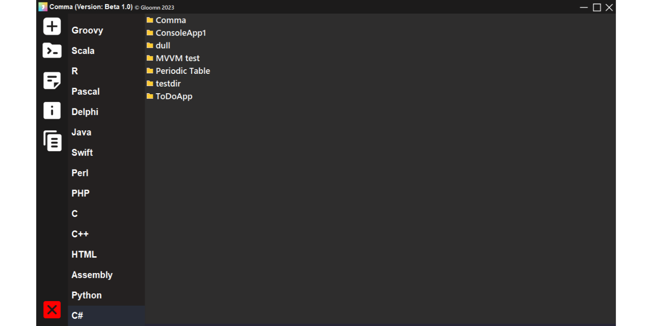 GitHub - gloomn/Comma: Project Folder Manager By Languages
