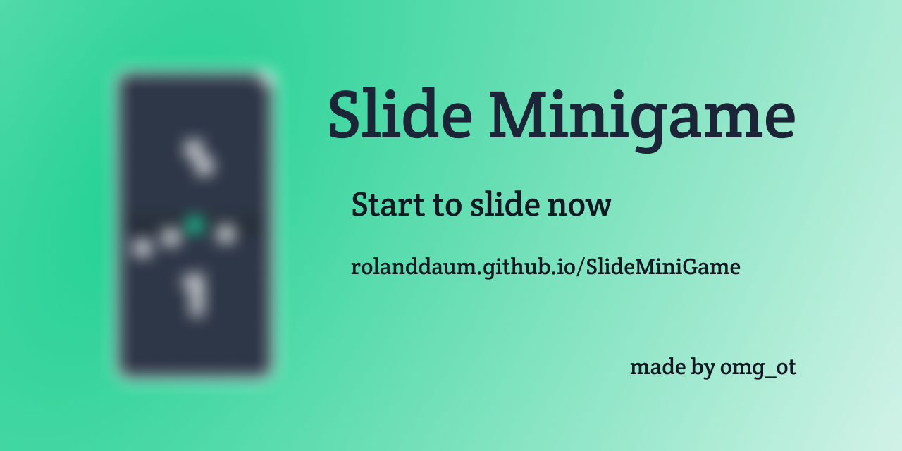 GitHub - RolandDaum/SlideMiniGame: Avoid the falling blocks and collect ...
