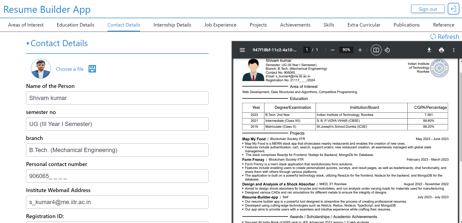 GitHub - shivam6862/Resume-Builder-app: Our resume builder app is a ...
