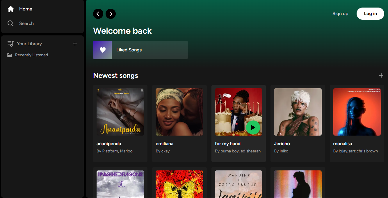 GitHub - MainaJoseph/Spotify-clone