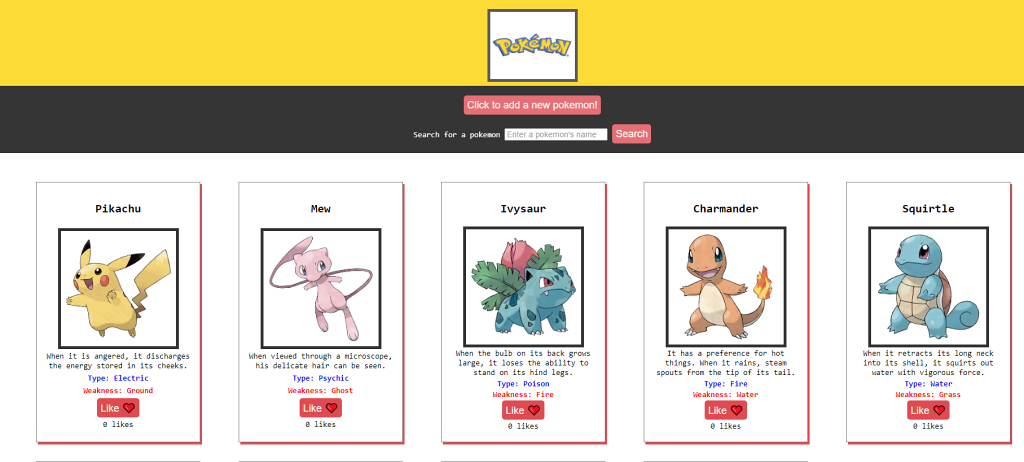 GitHub - anna-cole/pokemon-cards: Pokemon Cards is an online encyclopedia, where users can ...