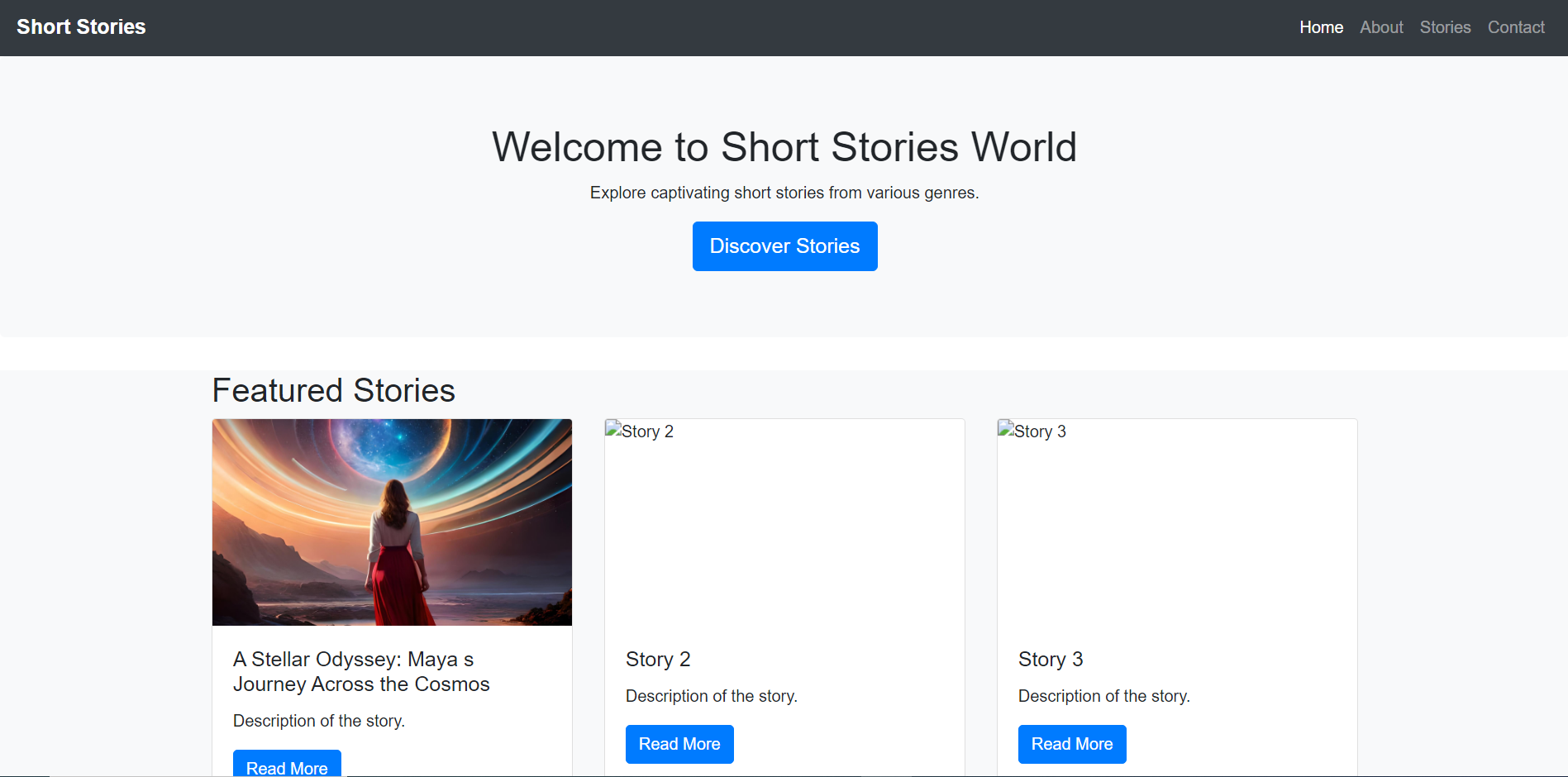 GitHub - NeejaViju/Short-Story-website