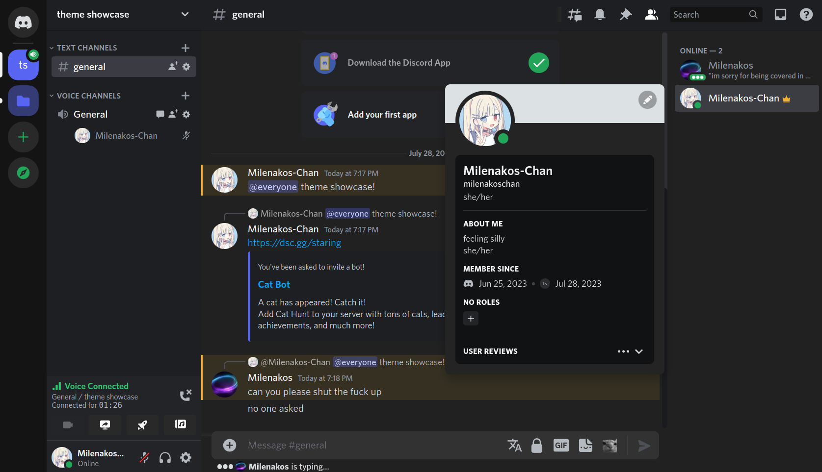 GitHub - milenakos/dimmed-discord: funky theme