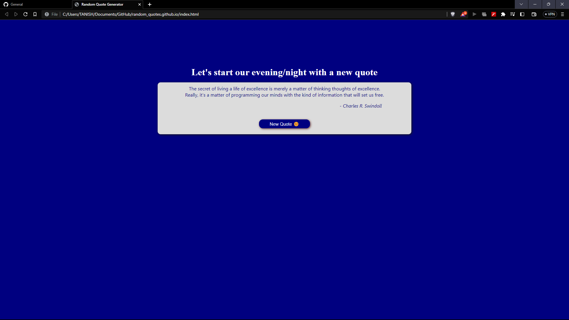 GitHub - Thorus-Slughorm/random_quotes.github.io: this is a Random ... GitHub - Thorus-Slughorm/random_quotes.github.io: this is a Random ...