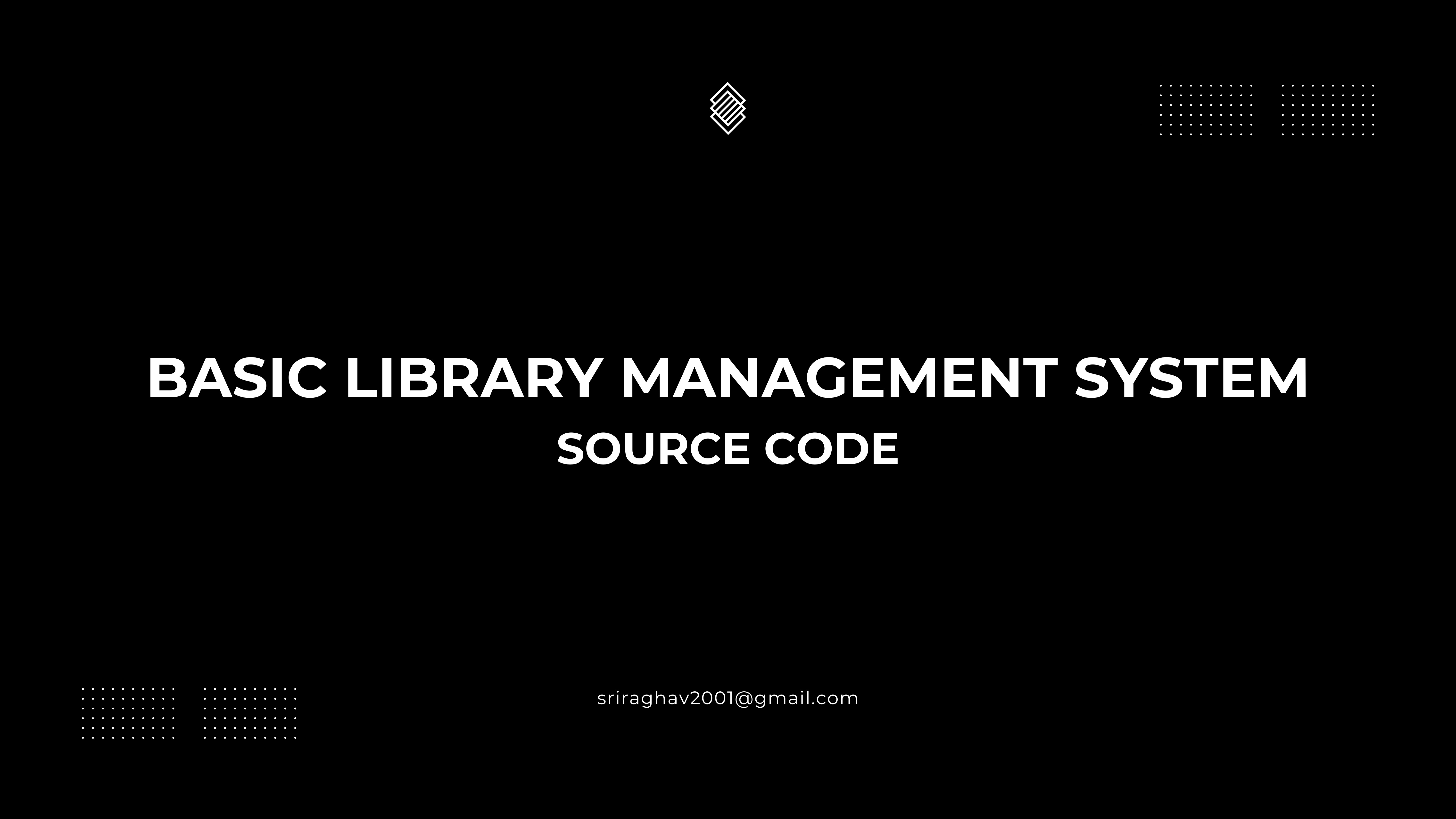 Github Sriraghav11lib Mngnt Sys A Simple Java Project For Managing