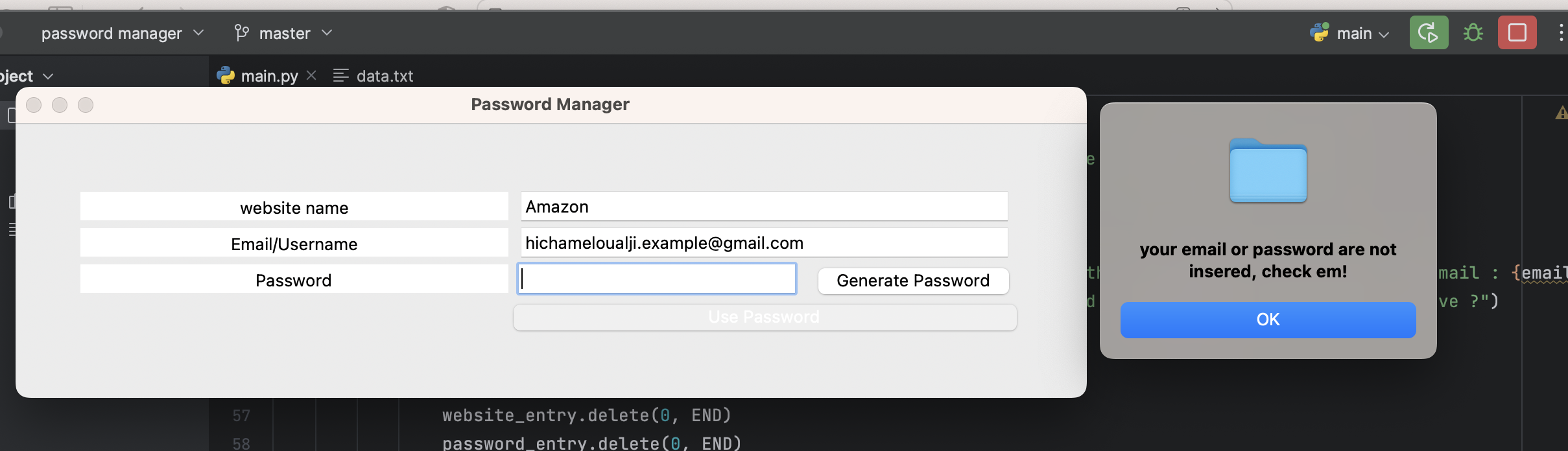 Github Hichamloji Password Manager Building A Password Manager Gui App With Tkinter