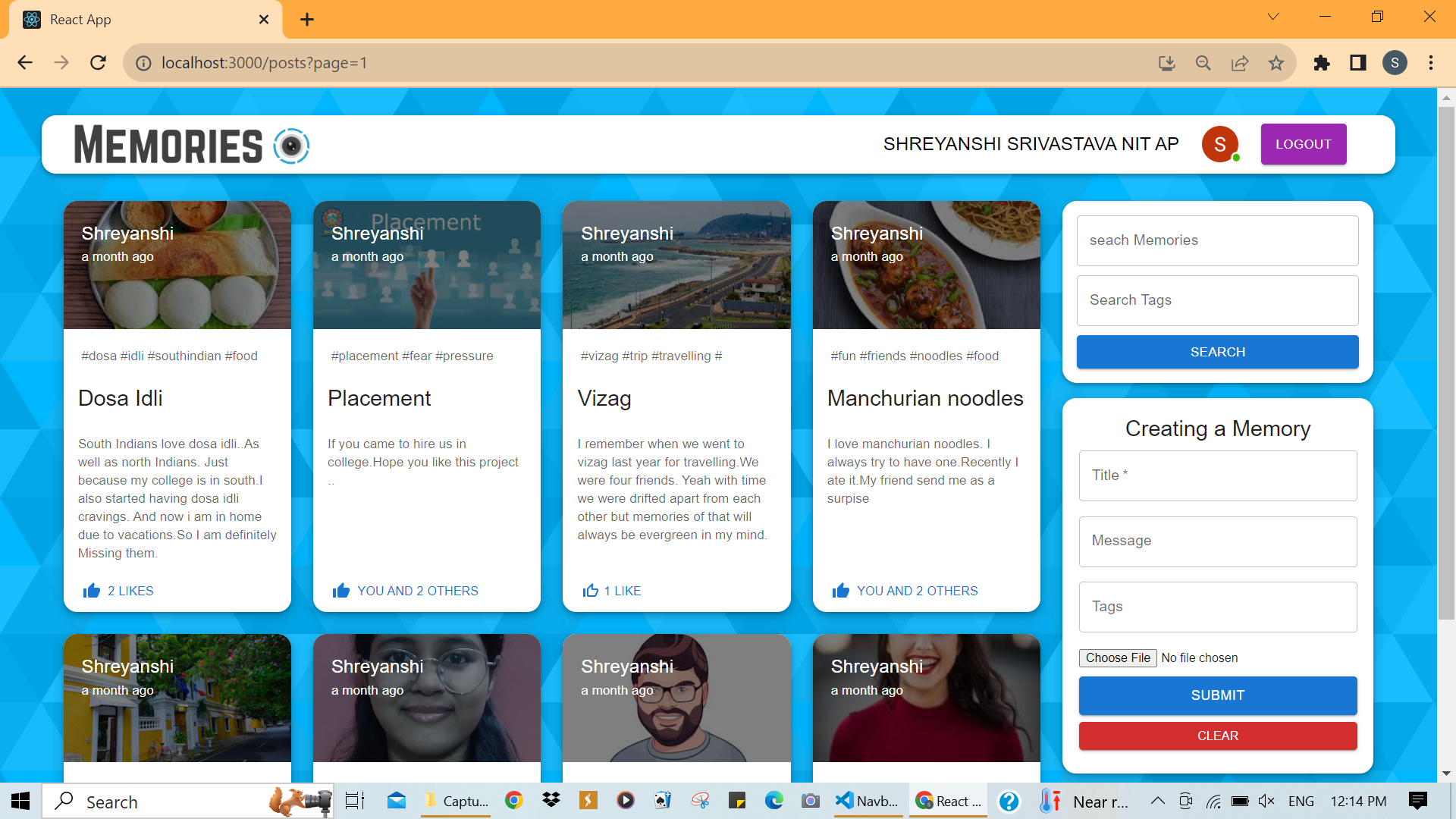 GitHub - Shreyanshi200/Memories-Social_Media_Application