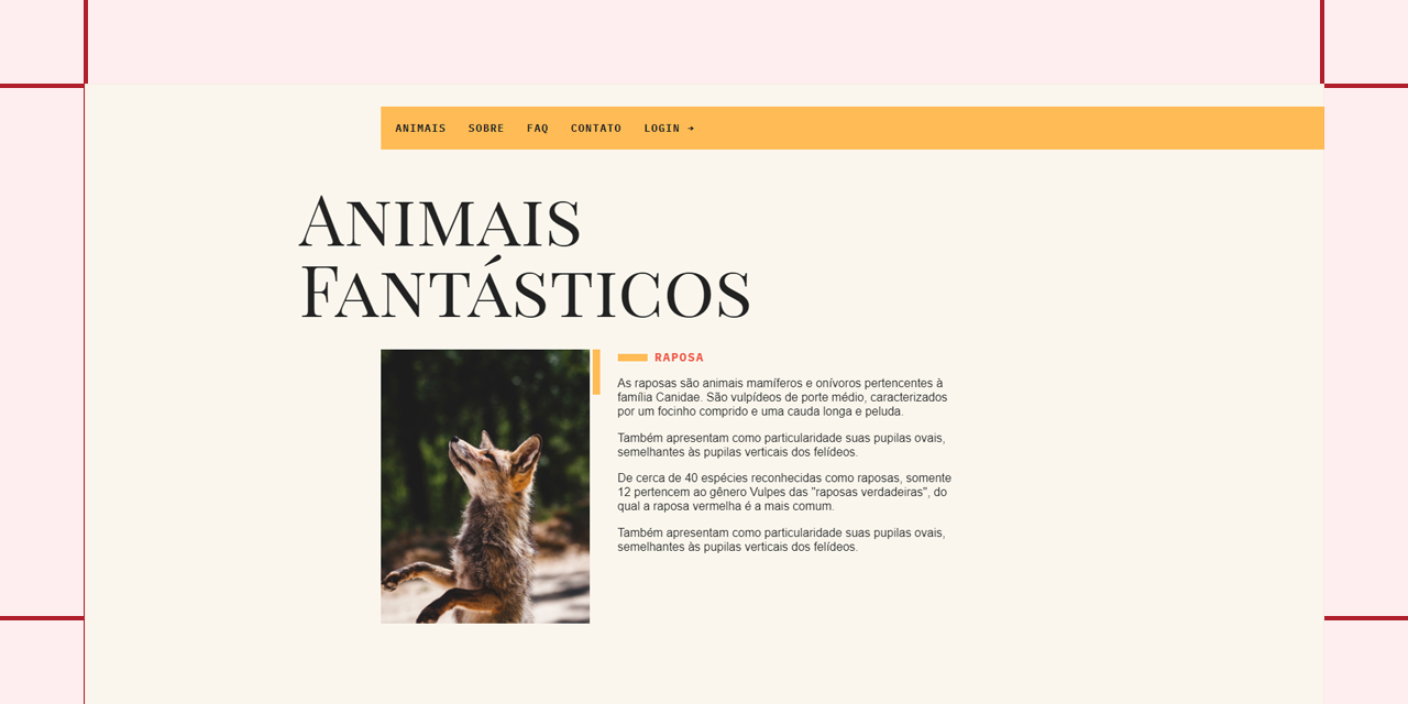GitHub - flafiorot/animais-fantasticos: Projeto final do curso de JavaScript completo