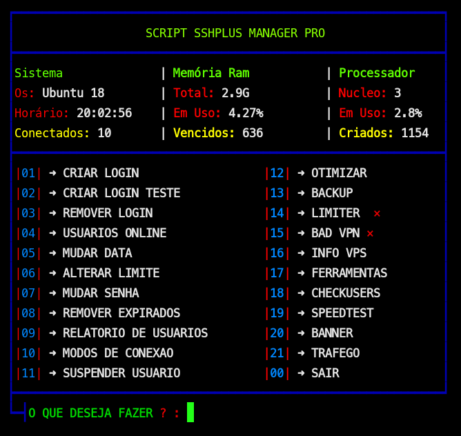 GitHub - JuniorDeck/sshmanagerpro: SCRIPT MOD SSHPLUS CRIADA POR JUNIOR DECK