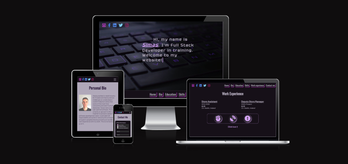 GitHub - SimasJakubenas/PersonalWebsite: Milestone project - 1 HTML and CSS essentials with Code ...
