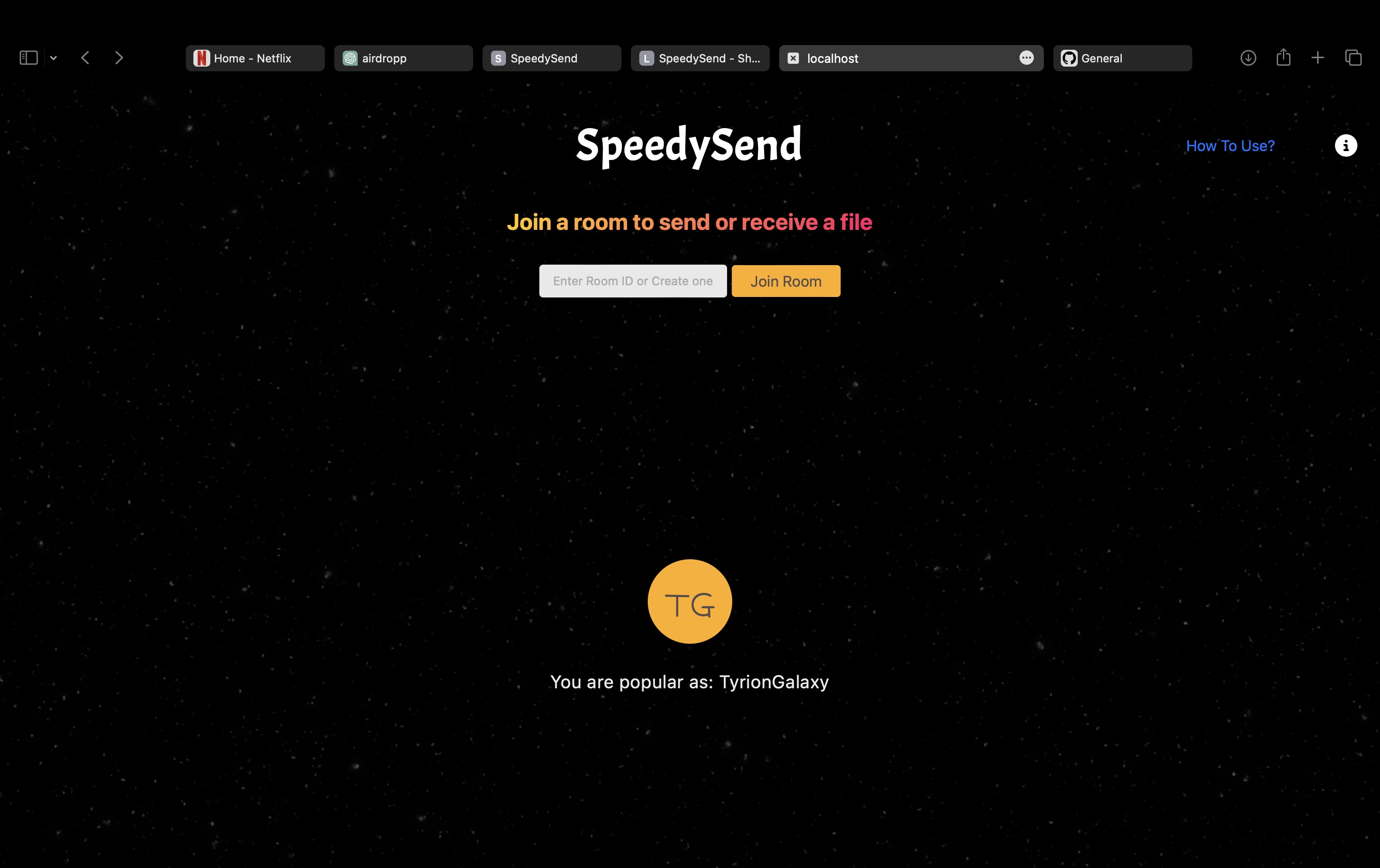 Github Devajay07 Speedysend Share Files Instantly End To End
