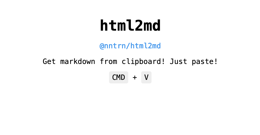 GitHub - nntrn/html2md