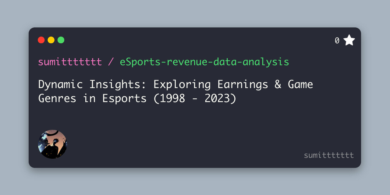 GitHub - sumittttttt/eSports-revenue-data-analysis: Dynamic Insights: Exploring Earnings & Game ...