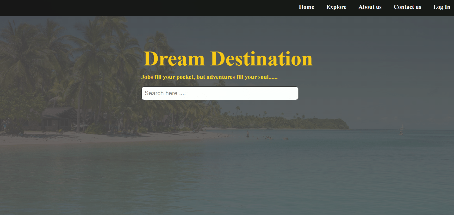 GitHub - sonaligadekar20/dream-destination: Travel - Project