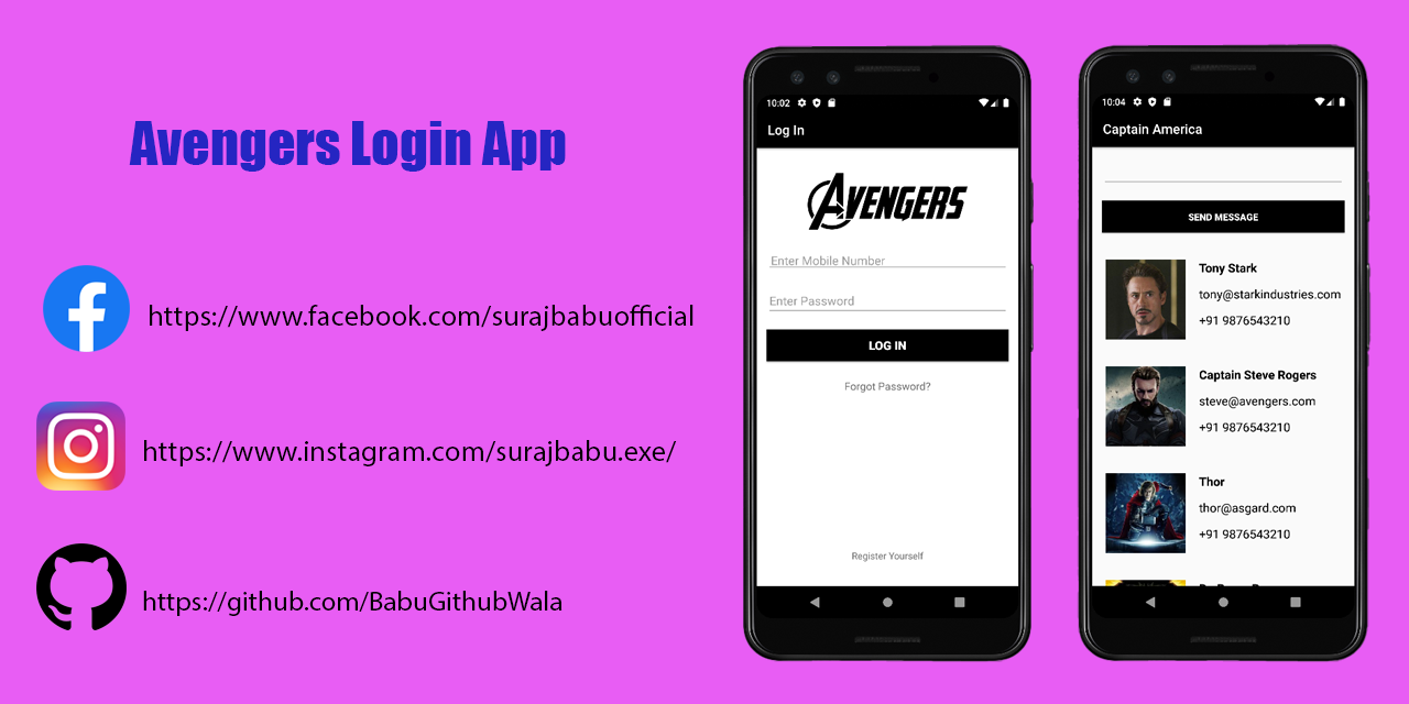 GitHub - BabuGithubWala/AvengersLoginApp: This is not a very basic but a basic android project ...