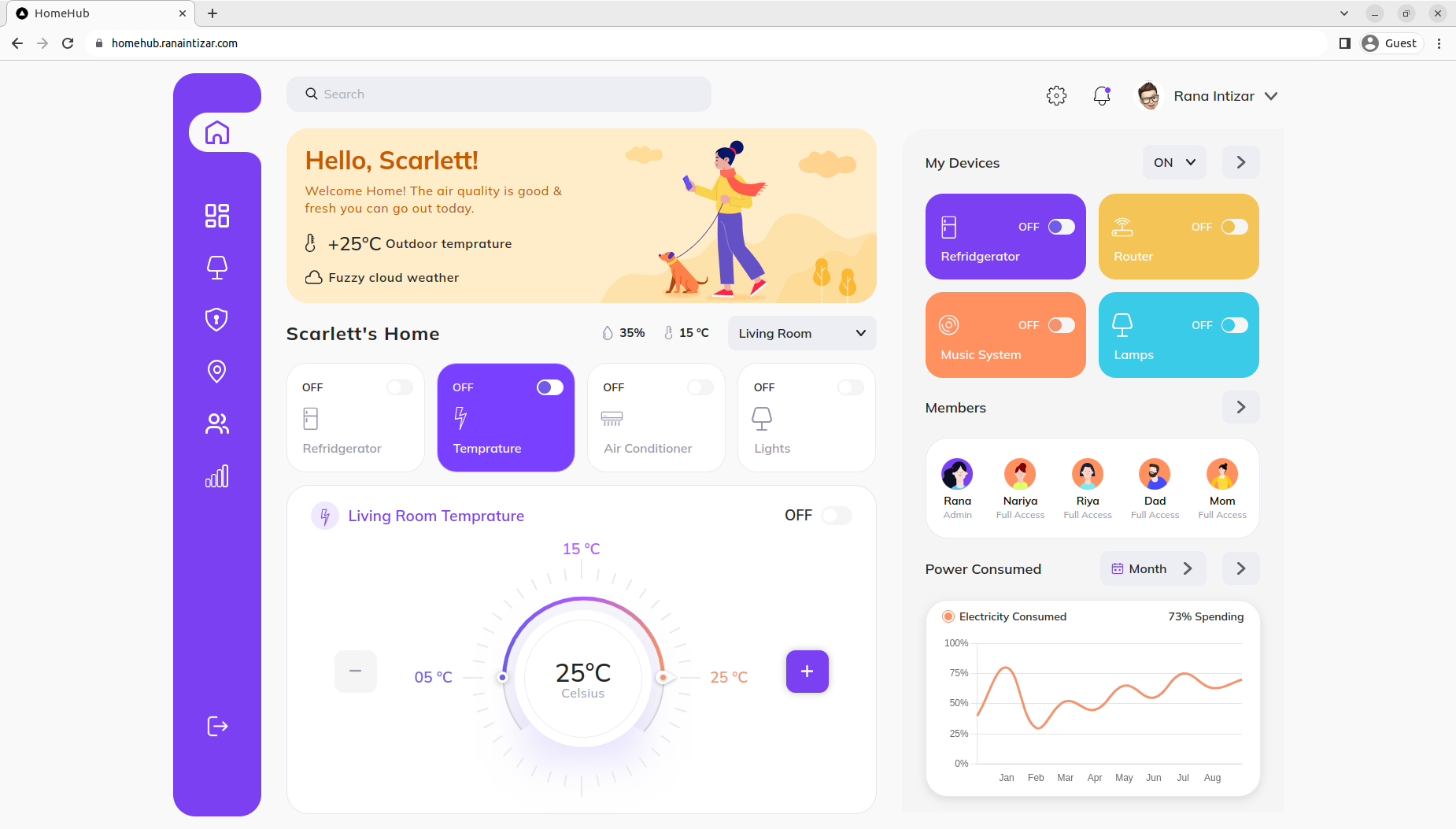 GitHub - ranathedev/homehub: Smart Home Dashboard