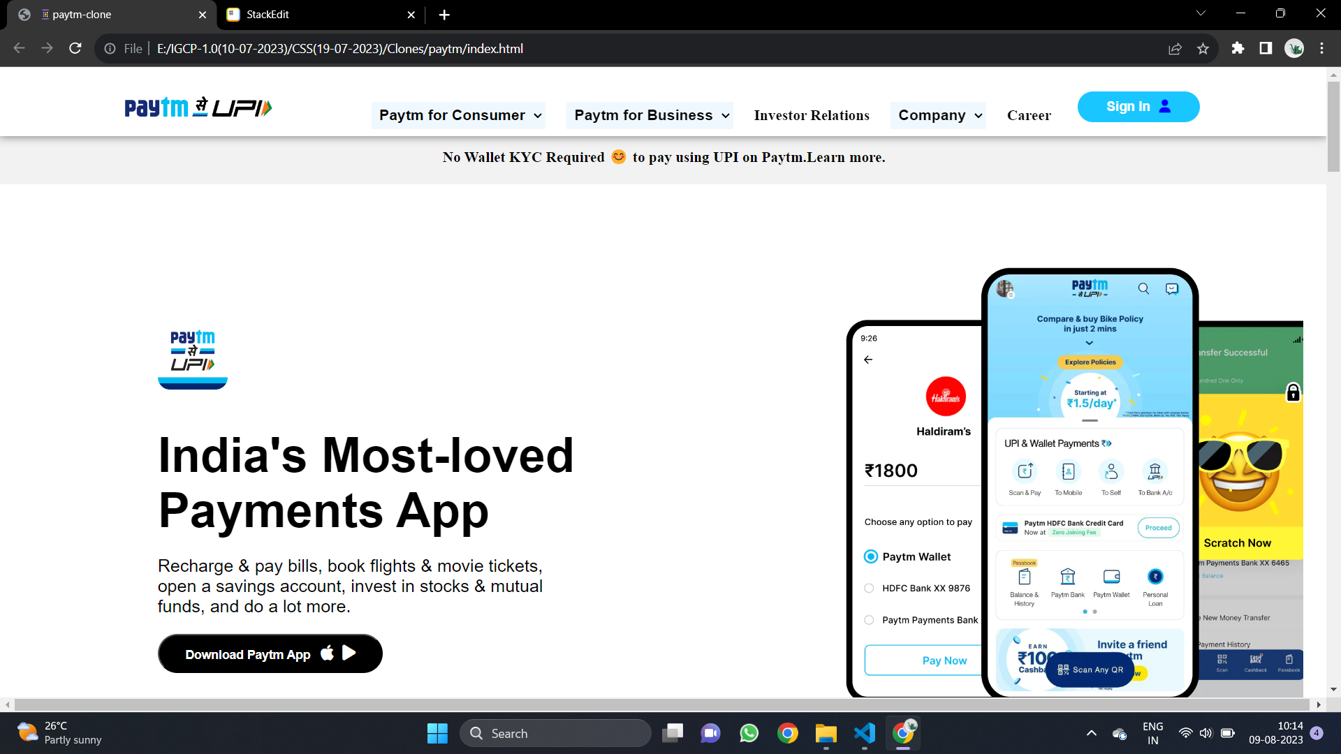 GitHub - sejal173/paytm-clone: paytm-clone-website