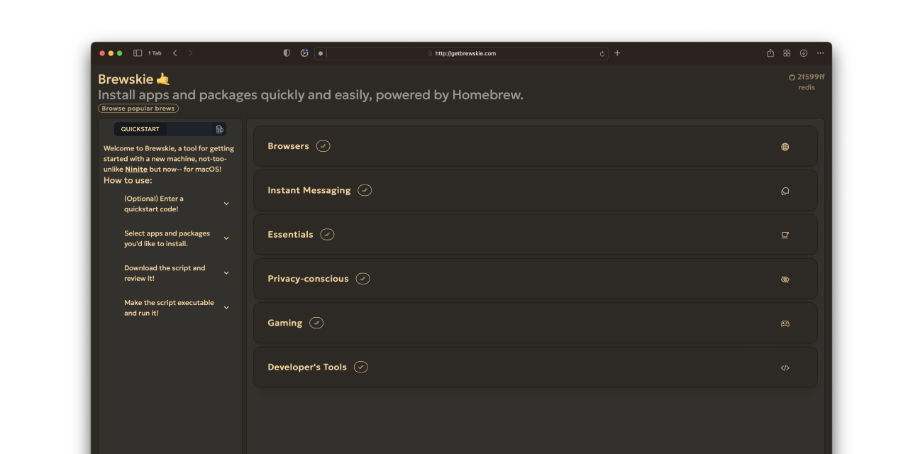GitHub - oxyCabhru/brewskie: Install apps and packages quickly and easily, powered by Homebrew