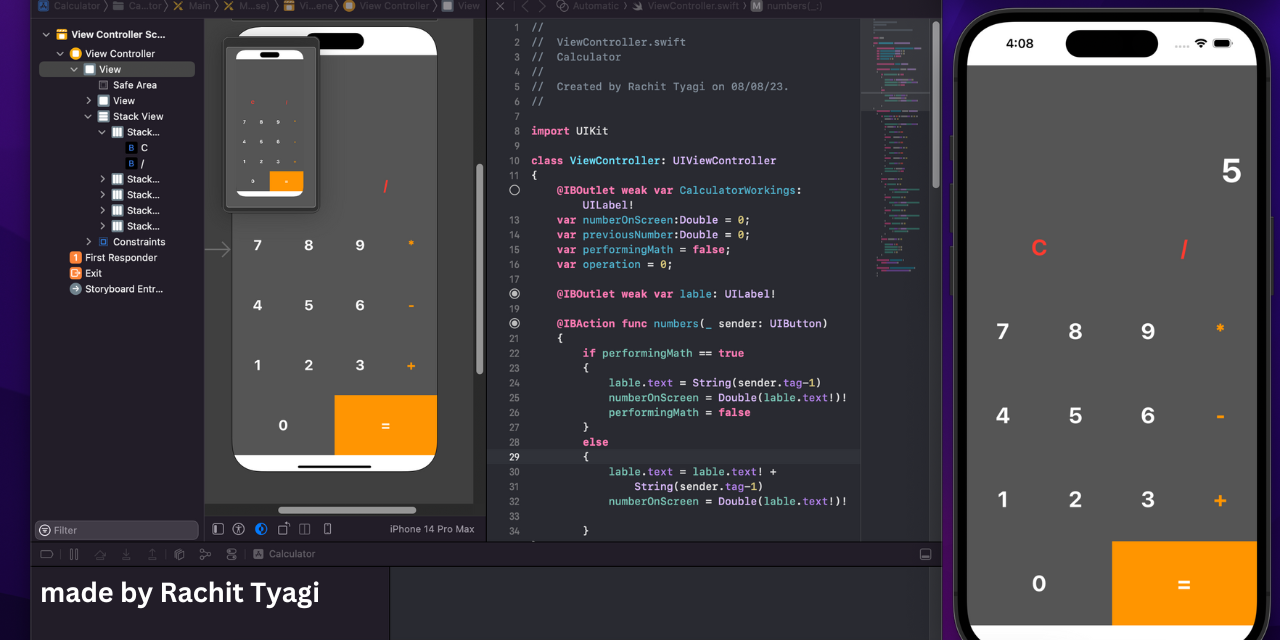 GitHub - rachittyagii/iOS-Calculator-app