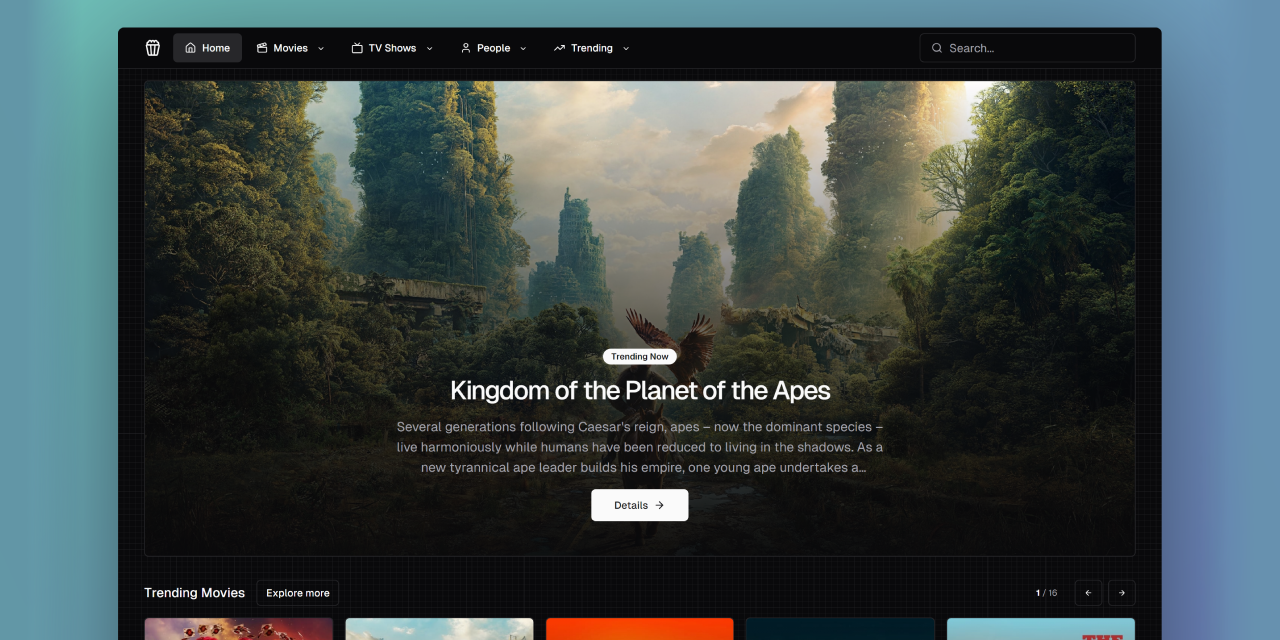 GitHub - oktay/movies: 🍿 A TMDB client build with Next.js 14