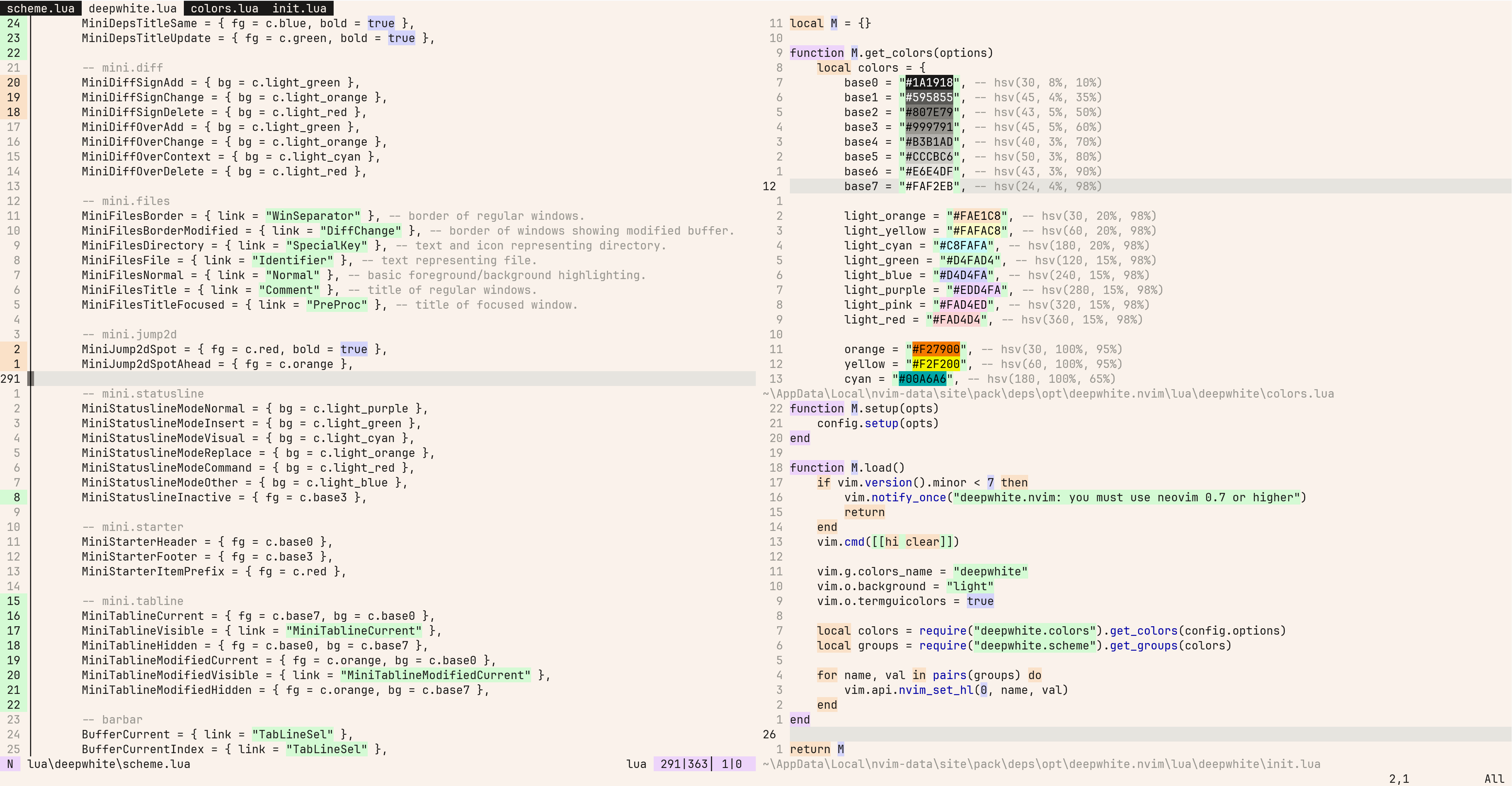 GitHub - Verf/deepwhite.nvim: DeepWhite colorscheme for Neovim. · GitHub