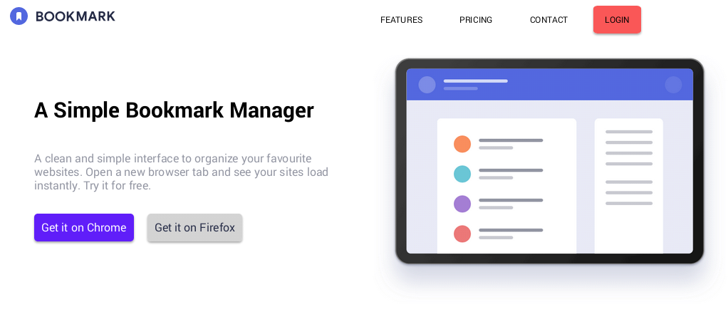 GitHub - mariah-s25/Bookmark-landing-page: Solution for Frontend Mentor challenge - Building a ...