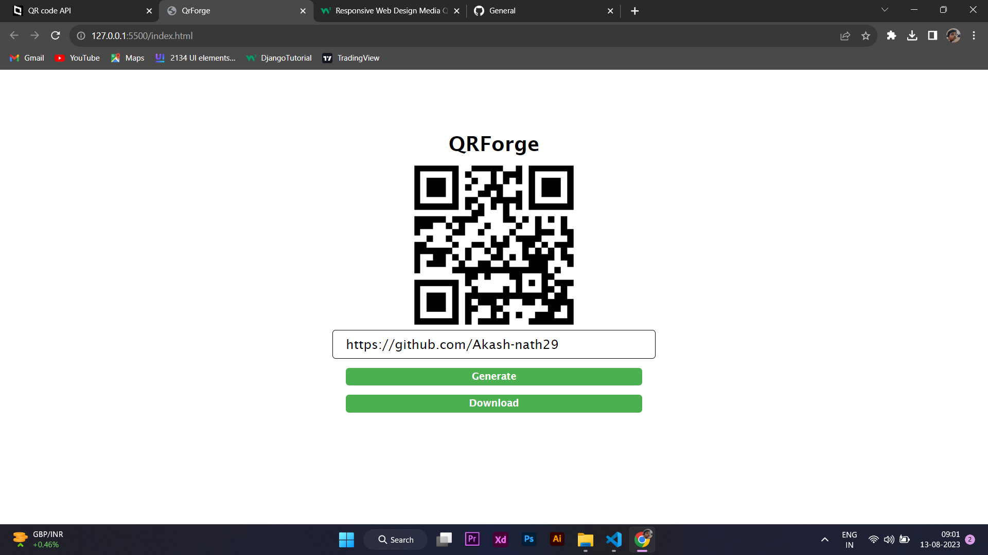 GitHub - Akash-nath29/qrForge: A Website to make qrcode easy to create