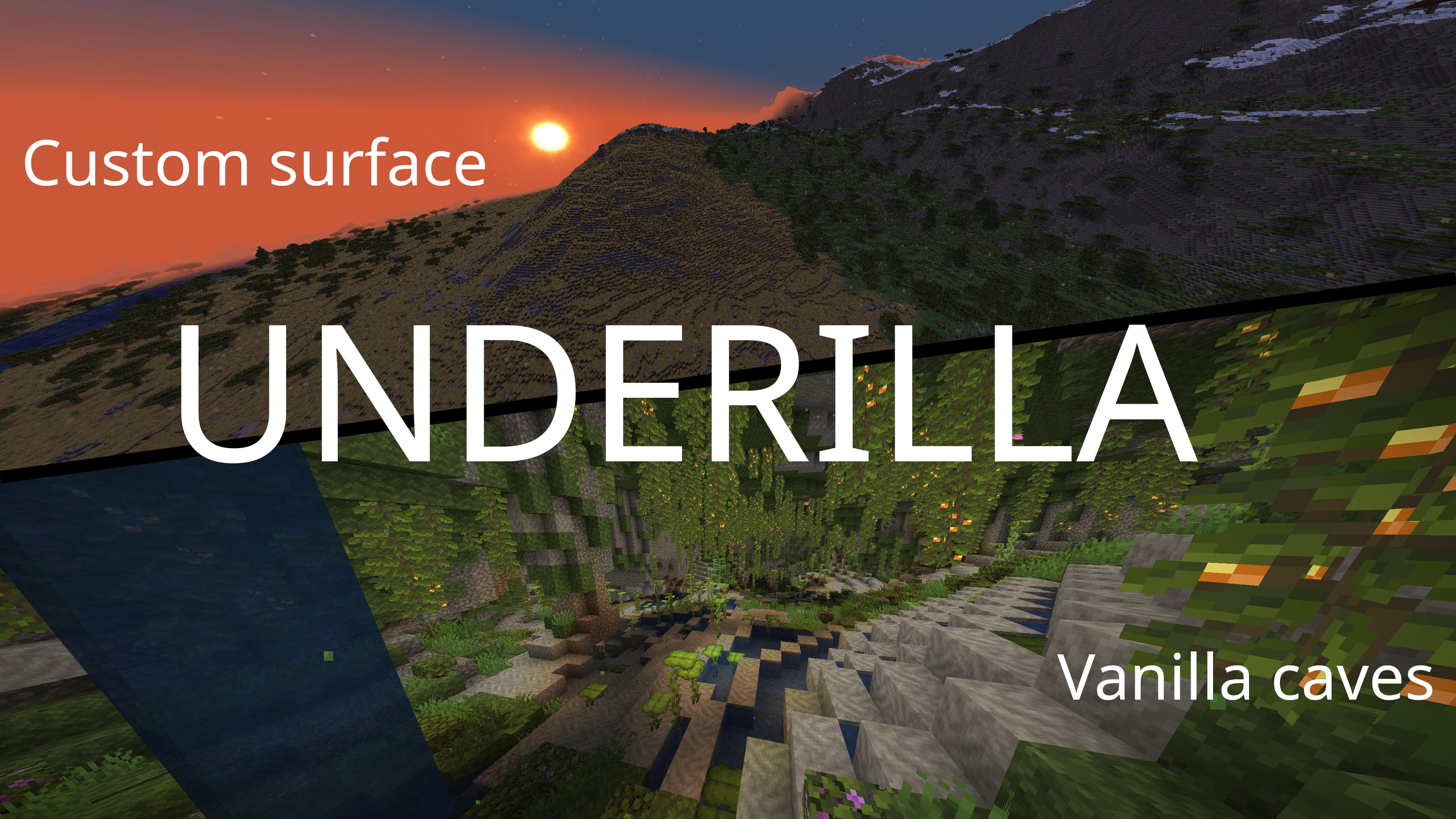 GitHub - HydrolienF/Underilla: Get vanilla minecraft caves in a custom world.