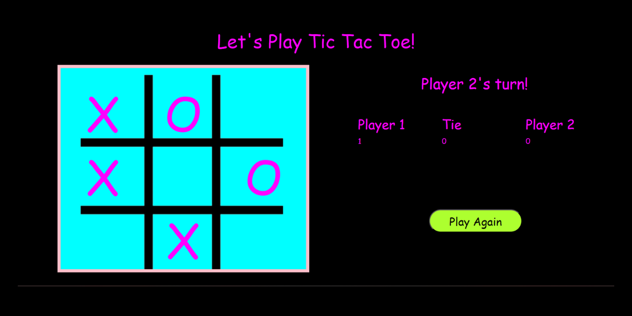 GitHub - AyalaVirtual/Tic-Tac-Toe: A front end application built using ...