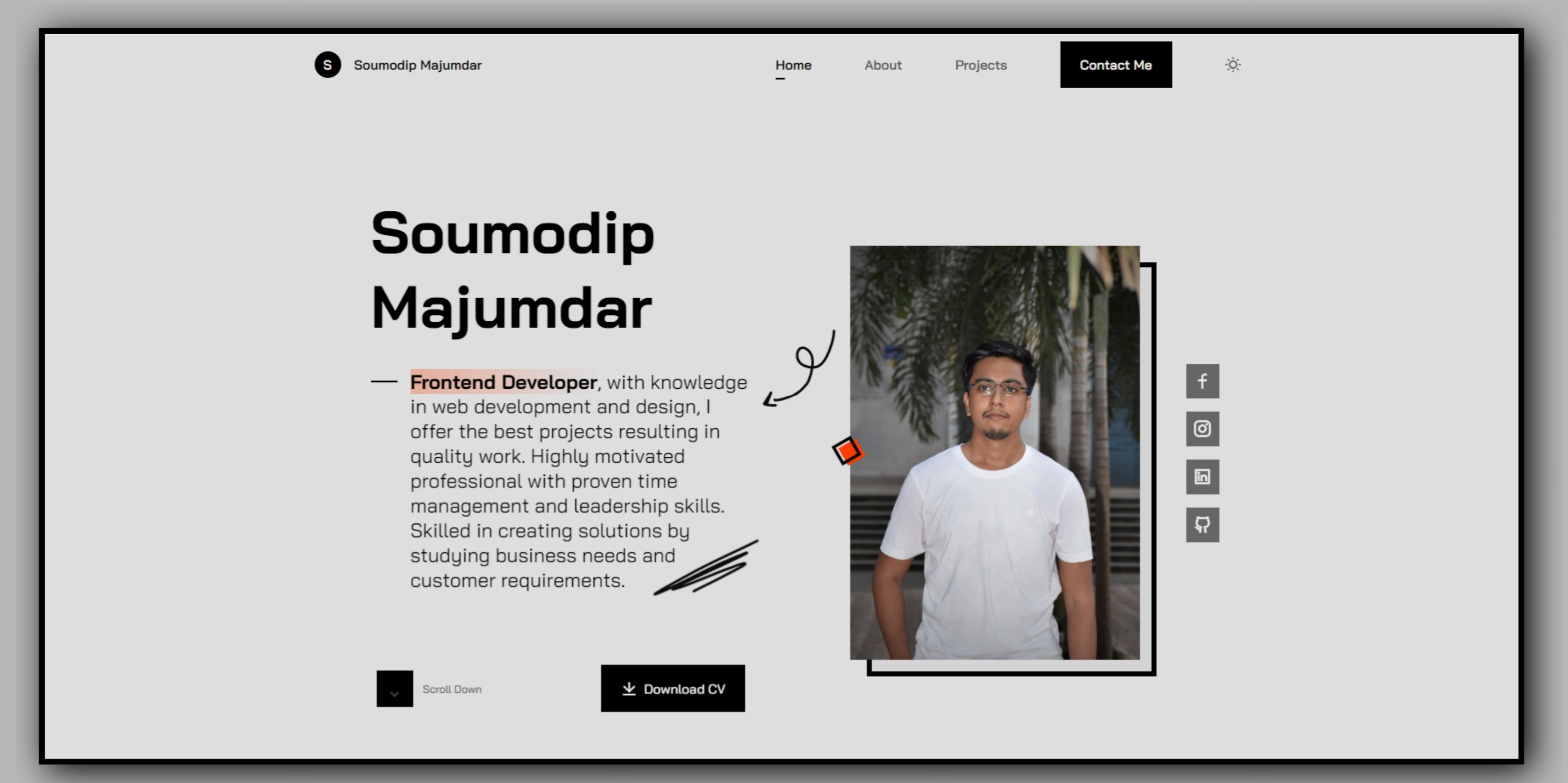 GitHub - Soumodip-05/soumodipmajumdar: Soumodip Majumdar - portfolio website