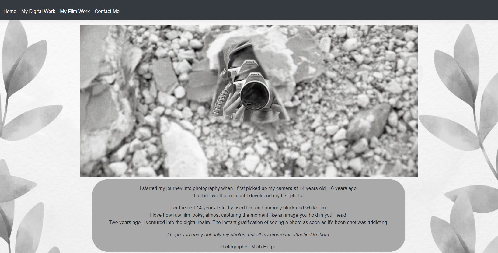 GitHub - Miah-Harper/PhotographyPortfolio