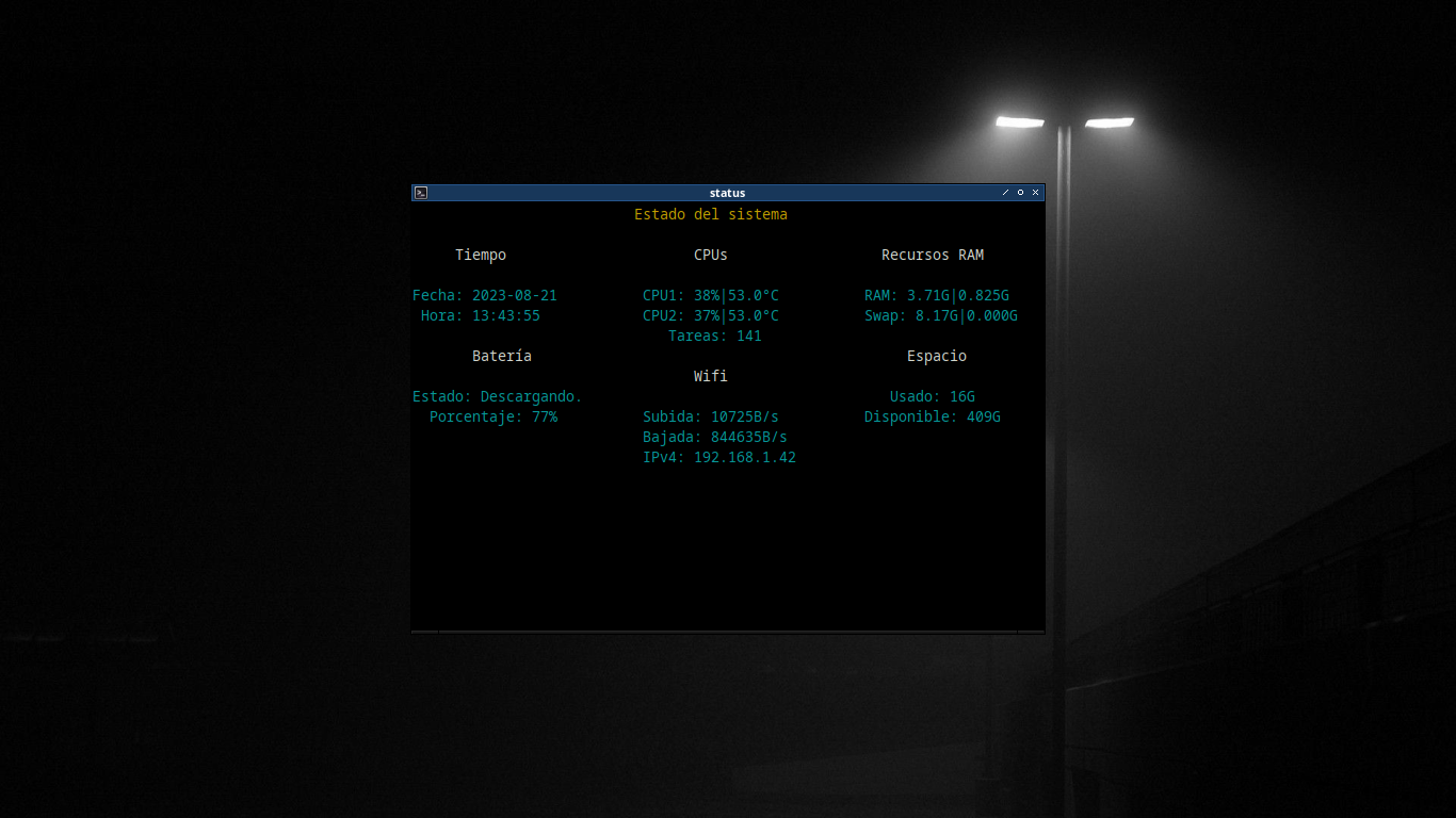 GitHub - GlomGlom57/linux-status: A noob program in C who shows battery, date, hour, wifi ...