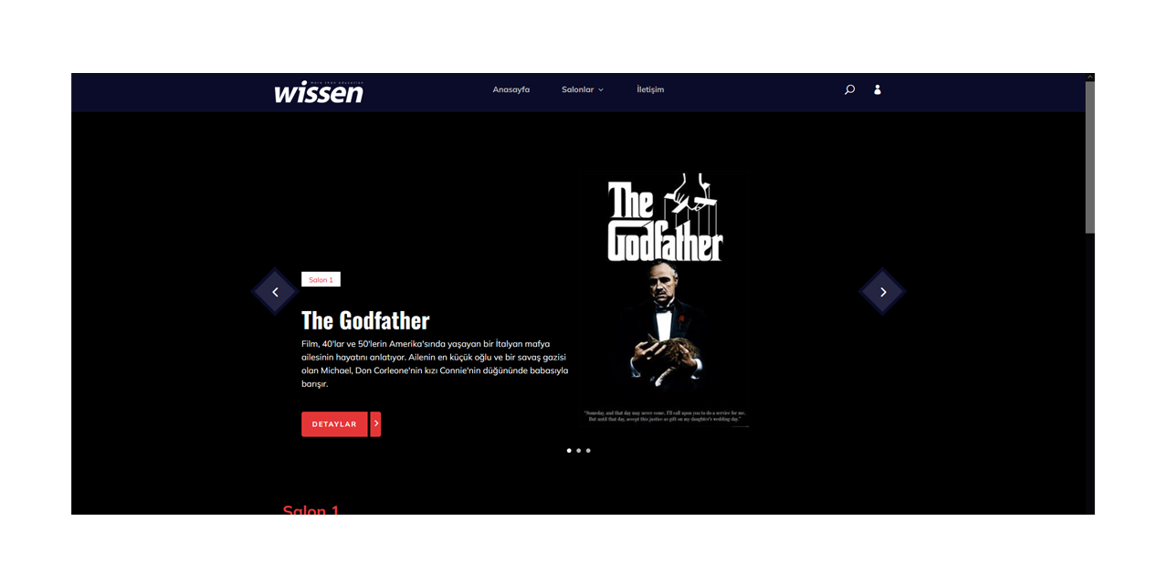 GitHub - enesmetek/wissen-cinewissen: The movie theater Front-end page I prepared as a part of ...