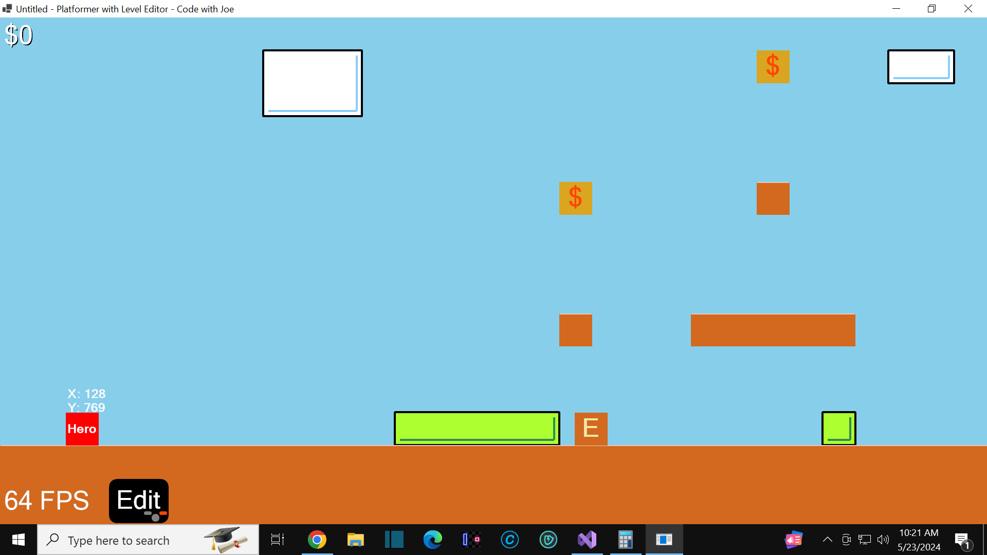 GitHub - JoeLumbley/Platformer-with-Level-Editor: Make your own games. Use this game as an ...