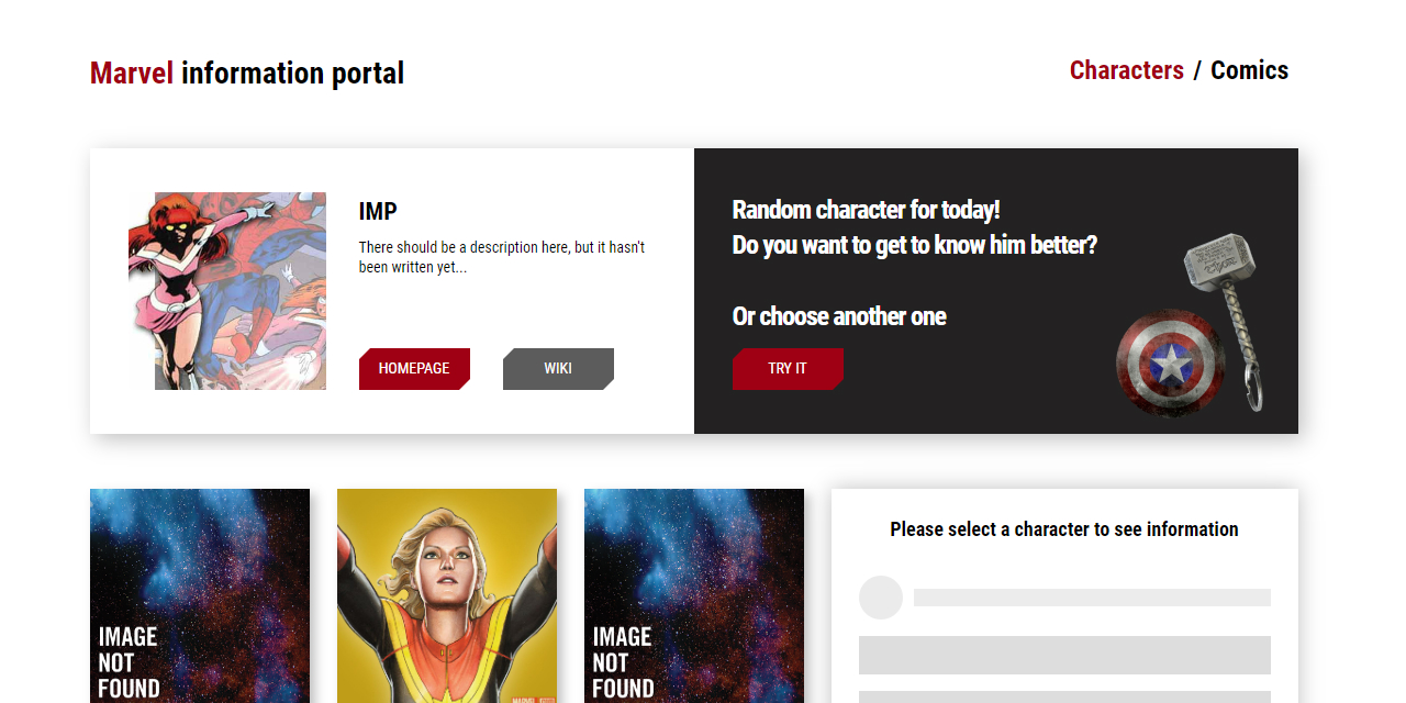 GitHub - Khandohii/Marvel-Informational-Portal